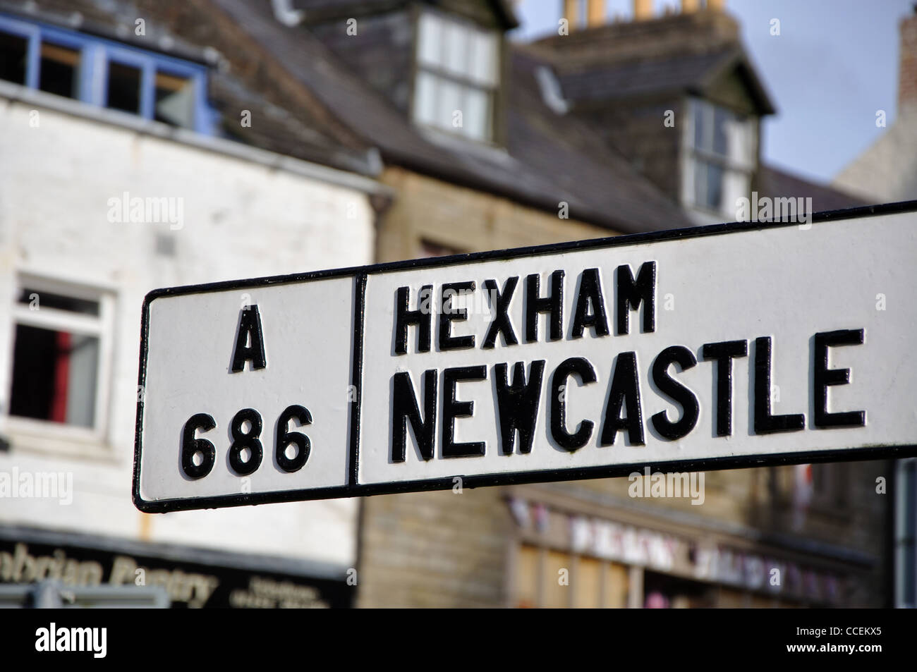 Newcastle road sign hi-res stock photography and images - Alamy