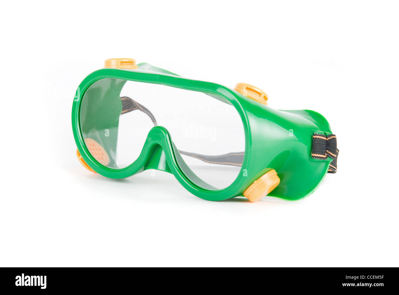 Working safety glasses close-up isolated on white background Stock ...
