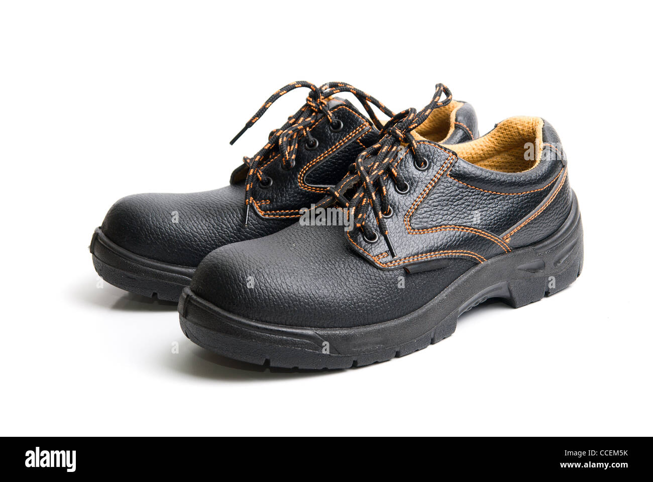modern working boots isolated on a white background Stock Photo - Alamy