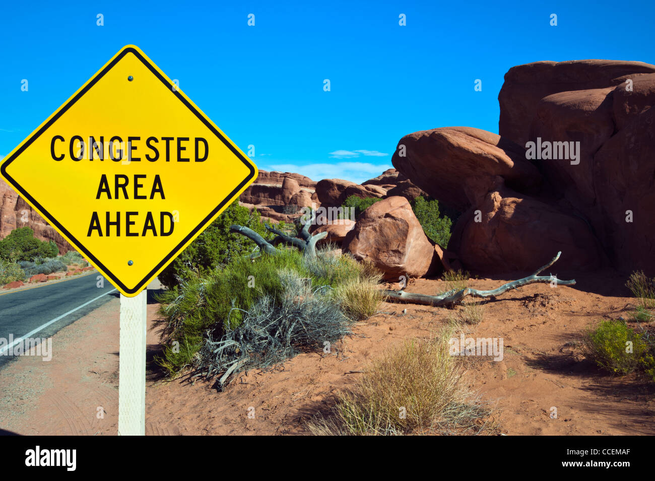 Sign arches national park hi-res stock photography and images - Alamy