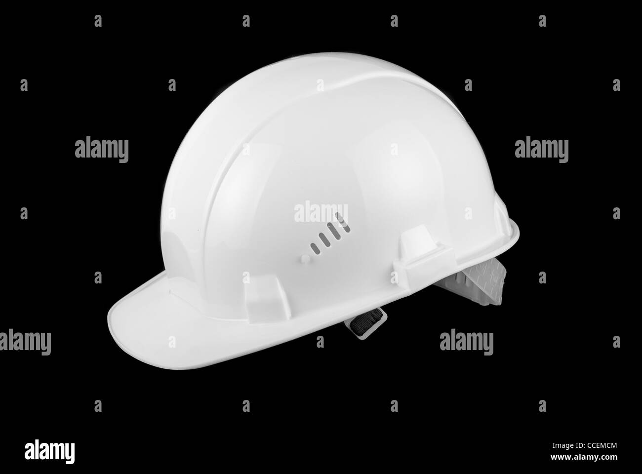 White helmet isolated on black background Stock Photo - Alamy