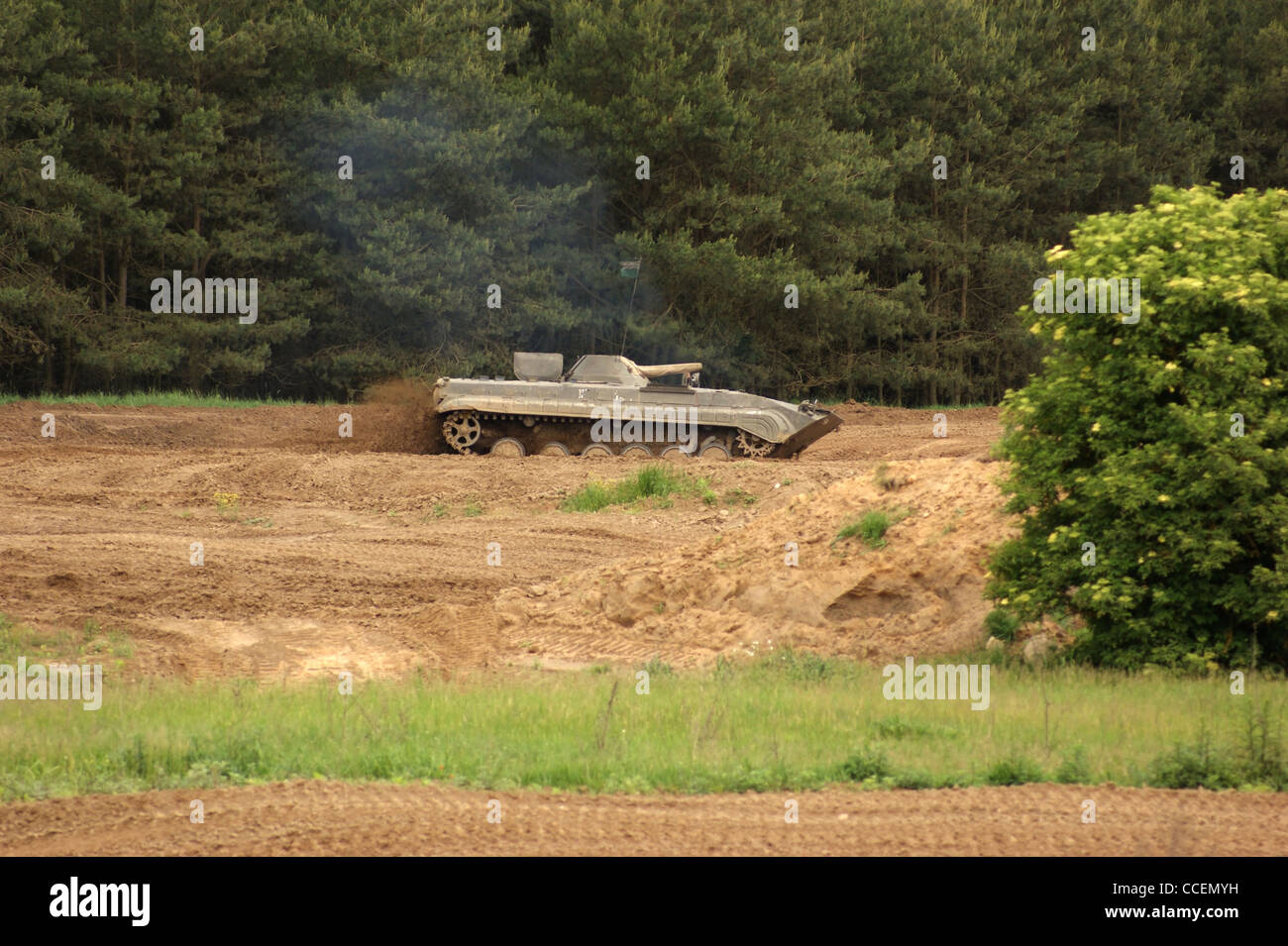 old tank of the "Nationale Volksarmee" in Germany, now used for a ...