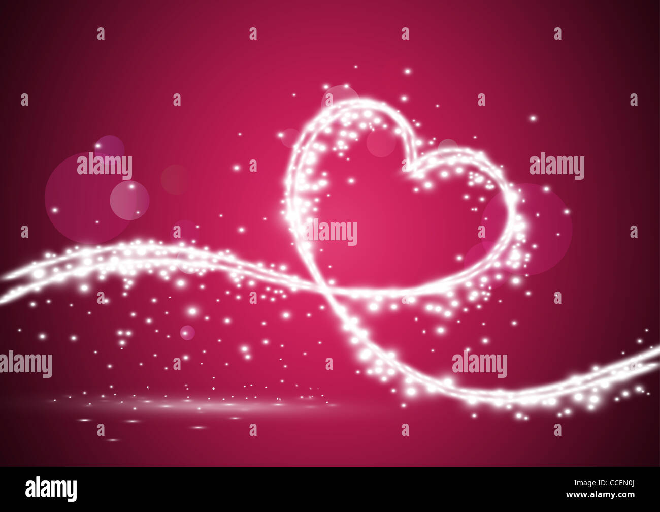 Flow of light forming heart, illustration Stock Photo - Alamy