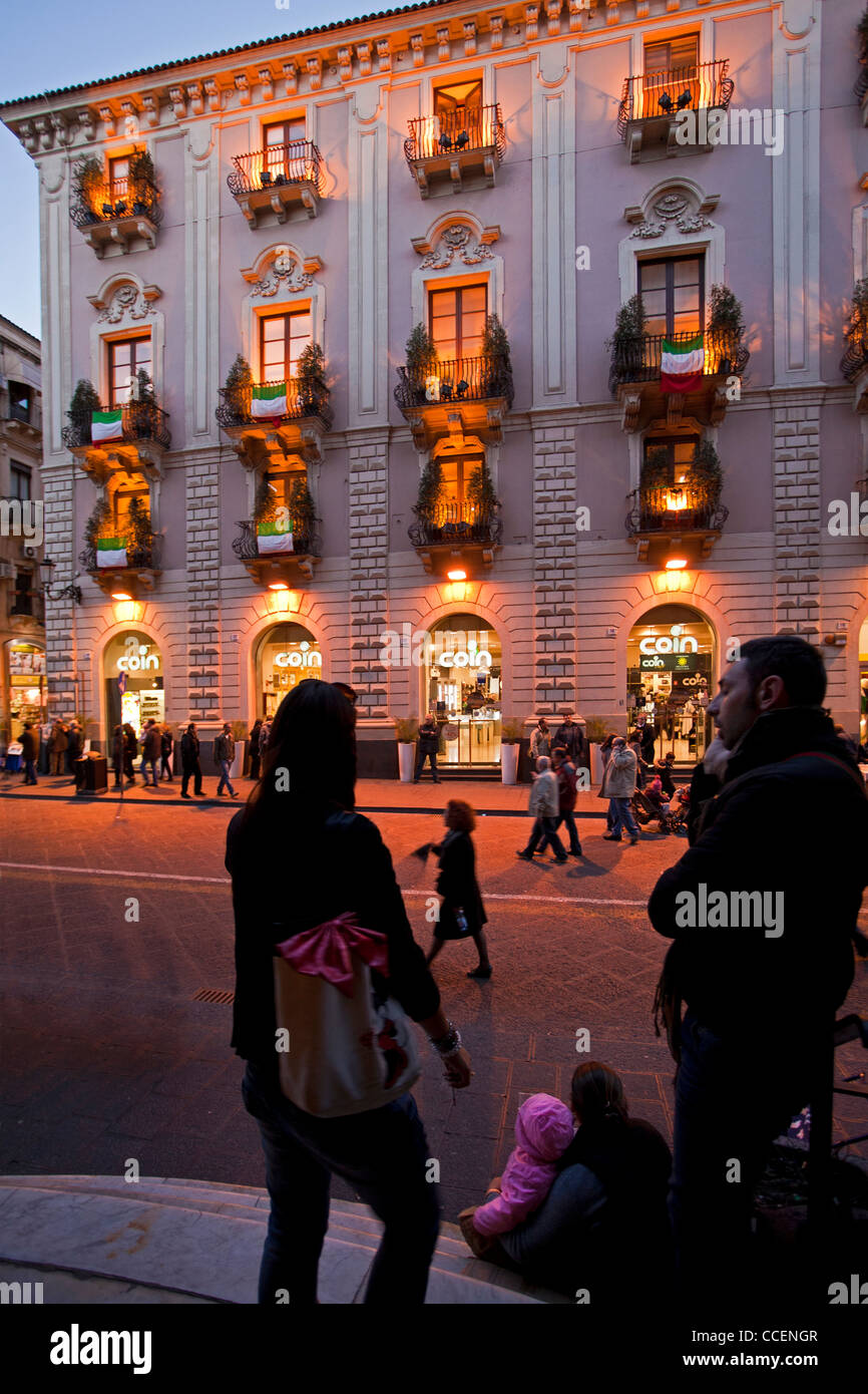 Via Etnea, city centre, Catania, Sicily, Italy, Europe Stock Photo - Alamy