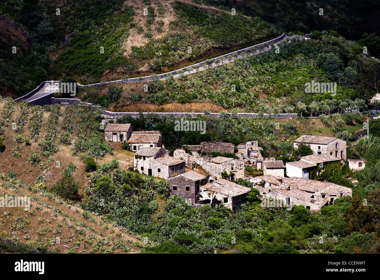 Cityscape, Cunziria village, Vizzini, Sicily, Italy, Europe Stock Photo ...