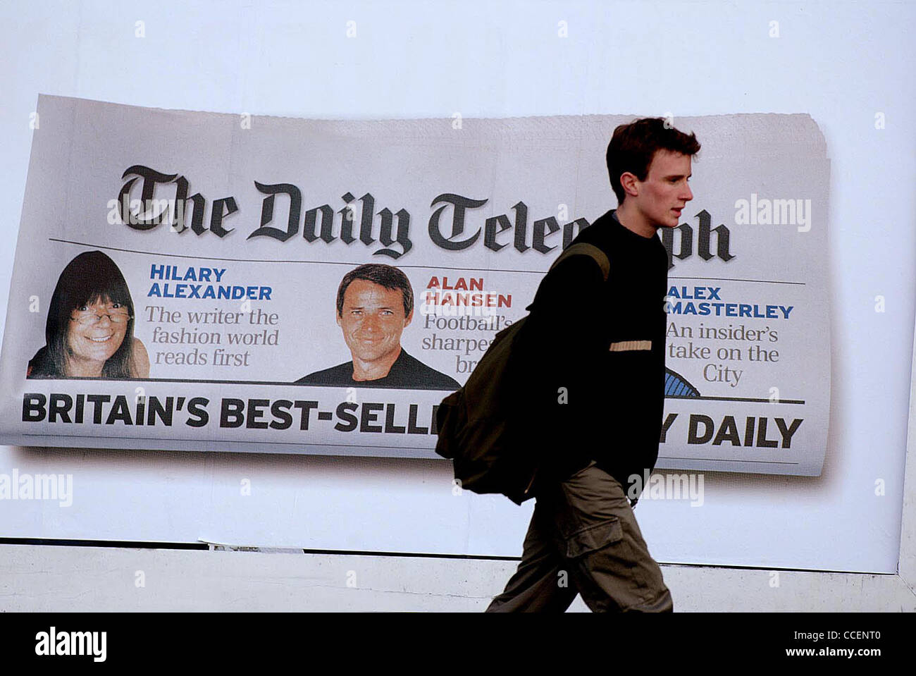 A billboard advertising The Daily Telegraph Newspaper Stock Photo - Alamy