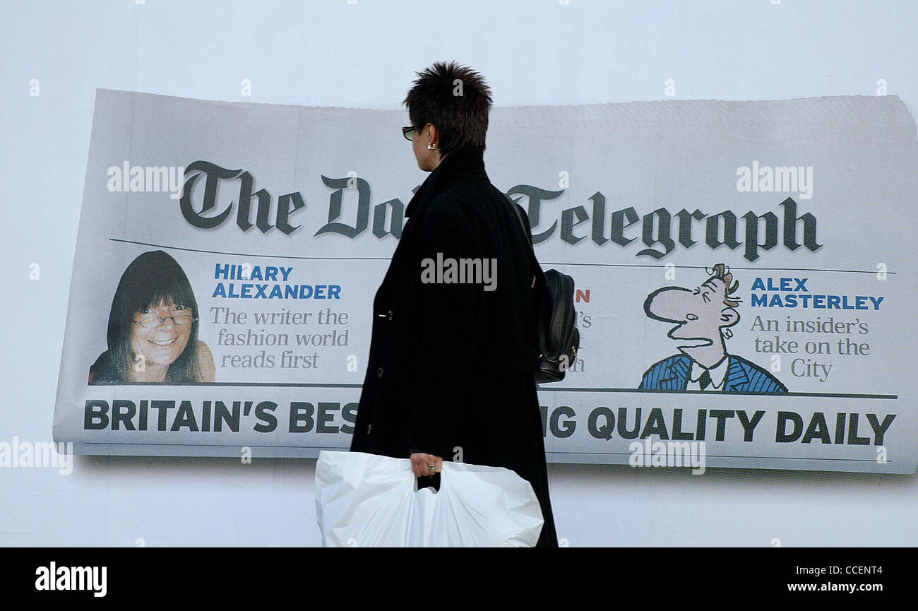 A billboard advertising The Daily Telegraph Newspaper Stock Photo - Alamy