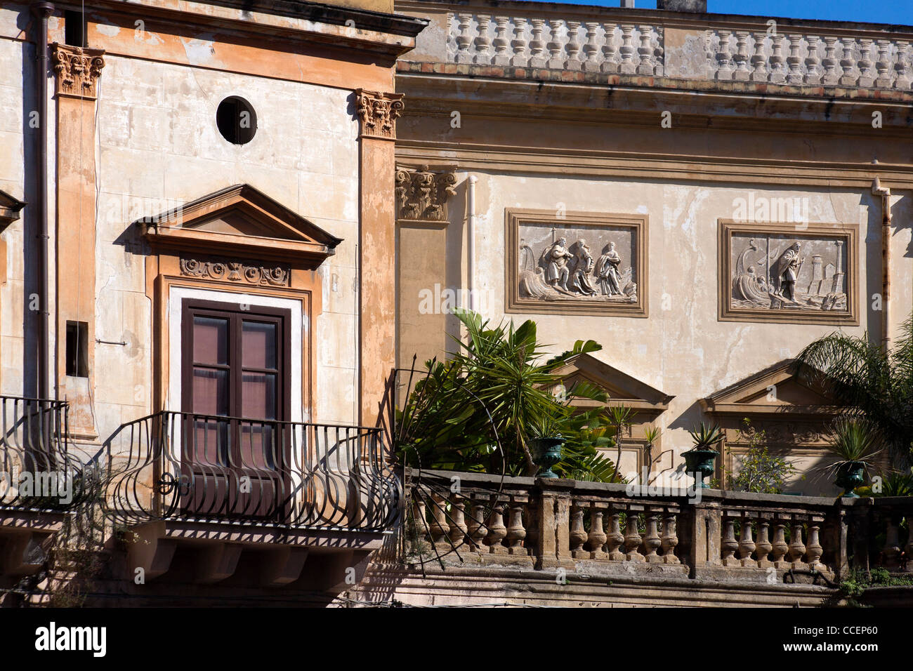 Palzzo Ganci façade, Palermo, Sicily, Italy, Europe Stock Photo - Alamy