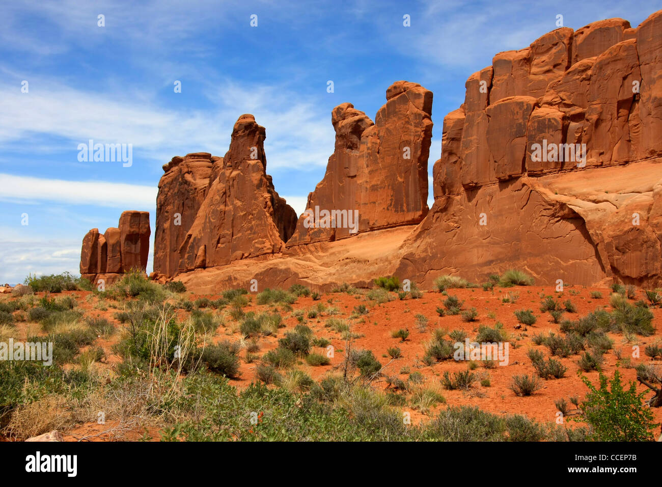Stone formations at Arches National Park, Utah, USA Stock Photo - Alamy