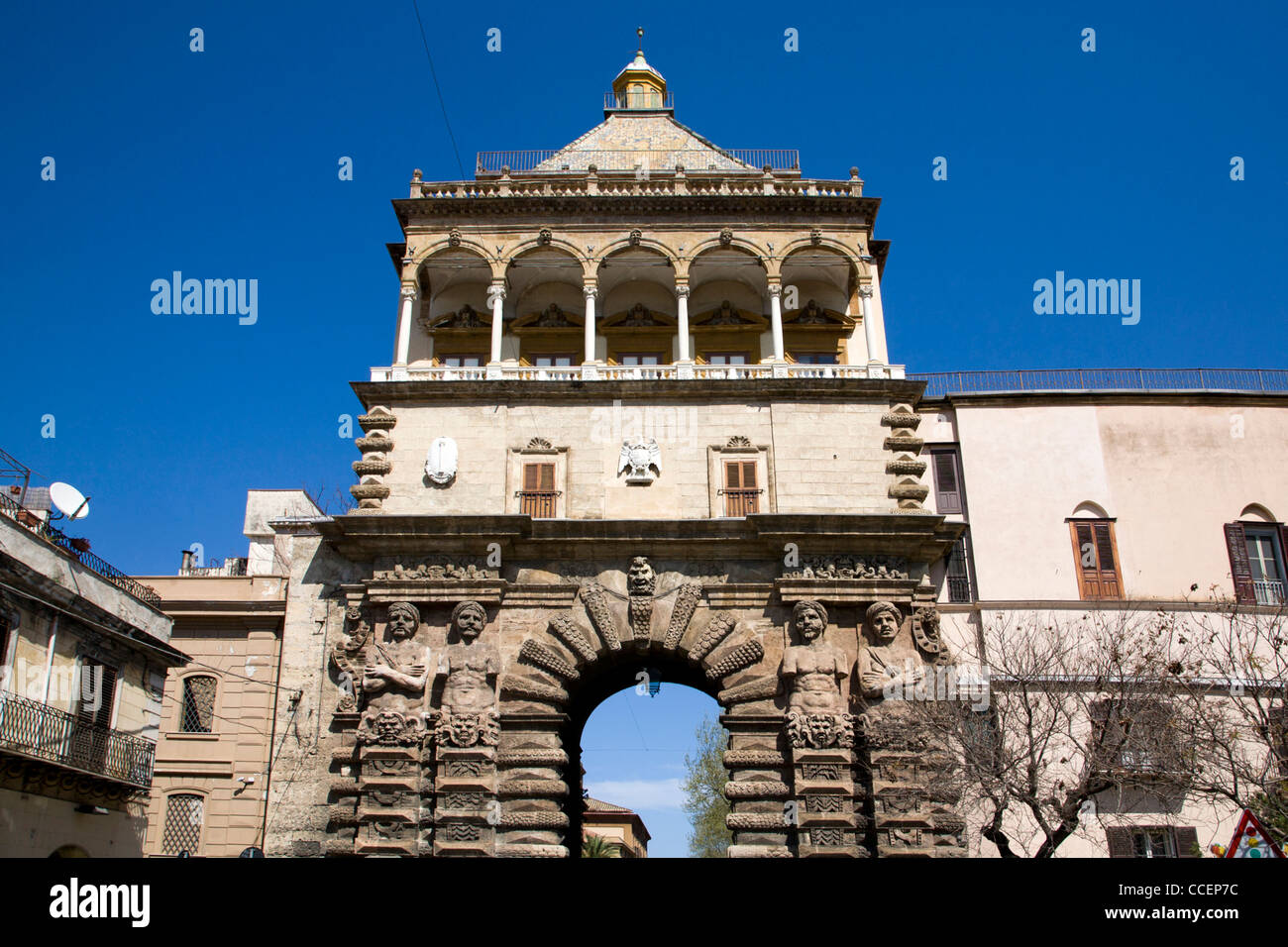 Porta Nuova gate, Palermo, Sicily, Italy, Europe Stock Photo - Alamy