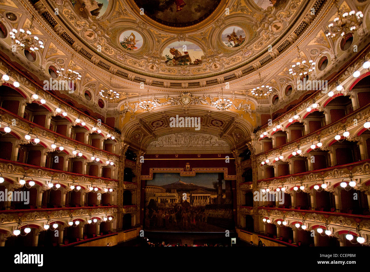 Massimo Bellini theatre, Catania, Sicily, italy, Europe Stock Photo - Alamy