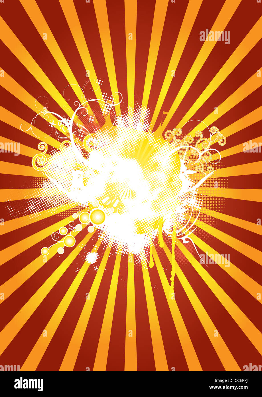 Illustration of an abstract circus poster for your design with grunge ...