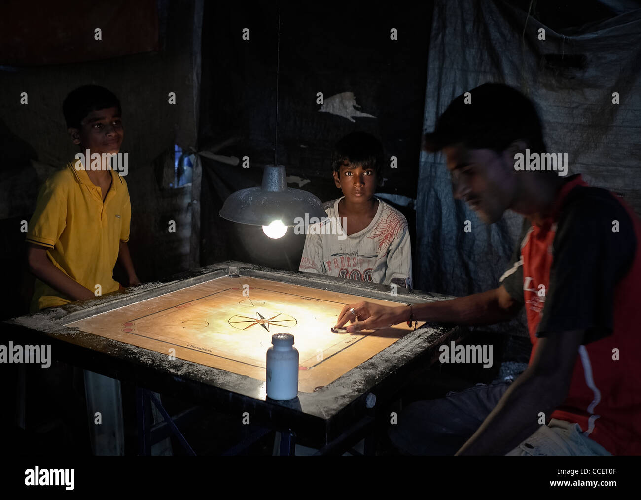 Bombay, Game, a group of deaf children in a silent's Colaba slums Stock ...