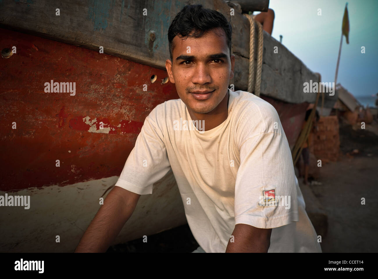 Bombay, Portrait of a young, port of Colaba Stock Photo - Alamy