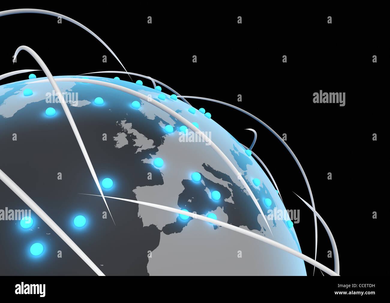 abstract render of a global network Stock Photo - Alamy