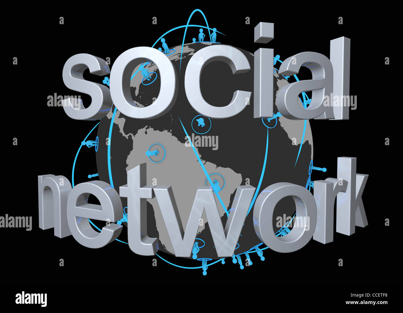abstract render of a global social network Stock Photo - Alamy