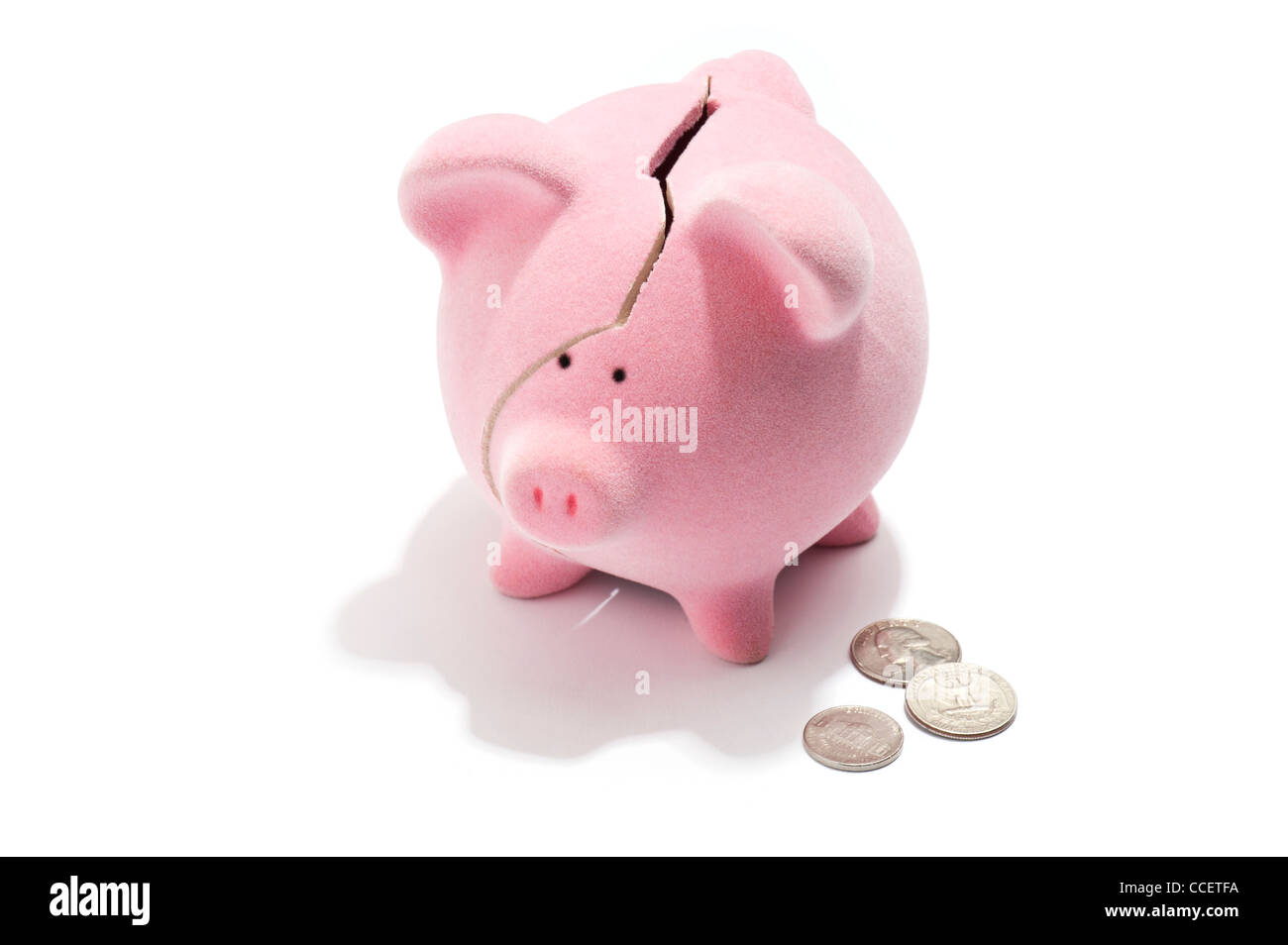 Piggy savings money coins dollars Cut Out Stock Images & Pictures - Alamy