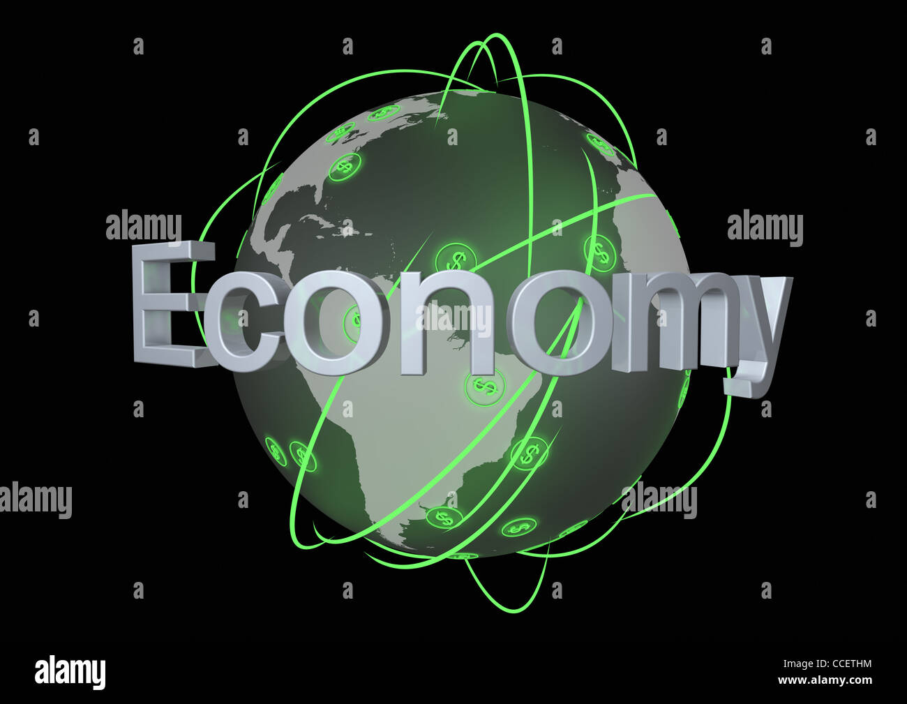 Render of the concept of the global economy Stock Photo - Alamy