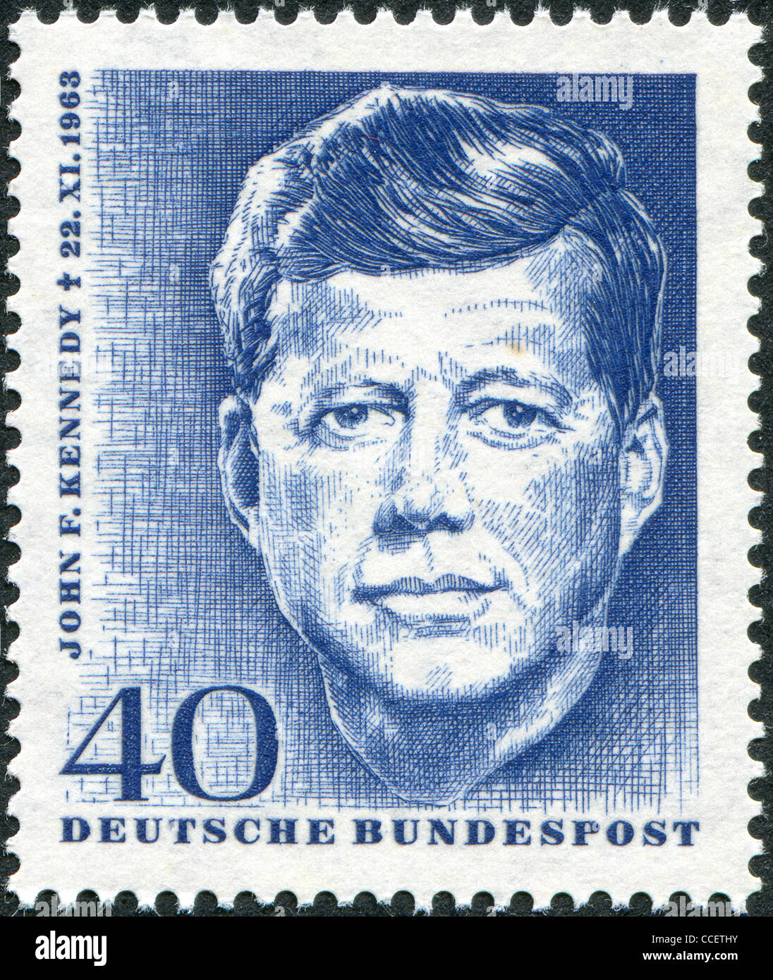 GERMANY - CIRCA 1964: A stamp printed in Germany, shows the U.S ...