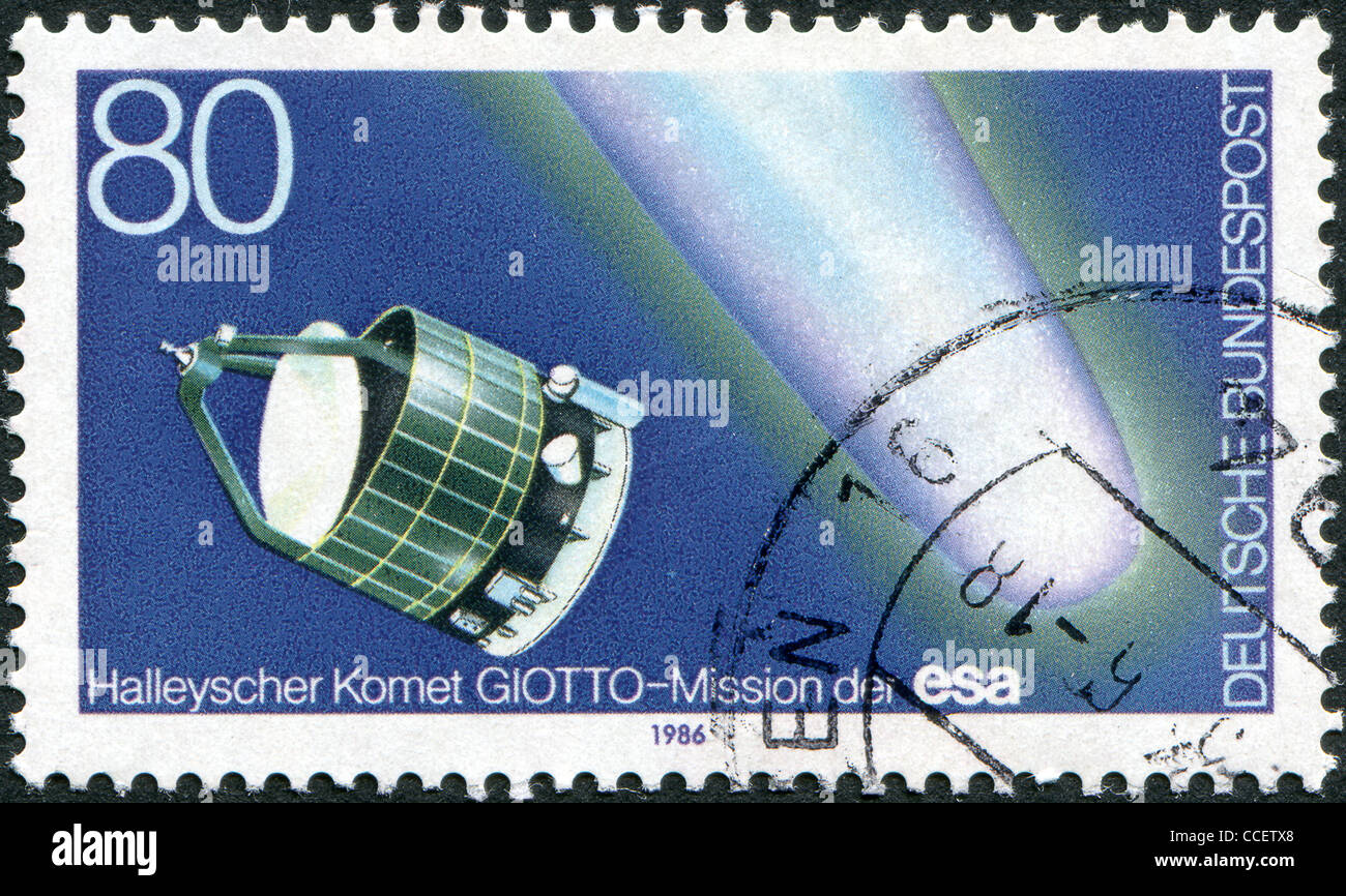 GERMANY - CIRCA 1986: A stamp printed in Germany, shows a European ...