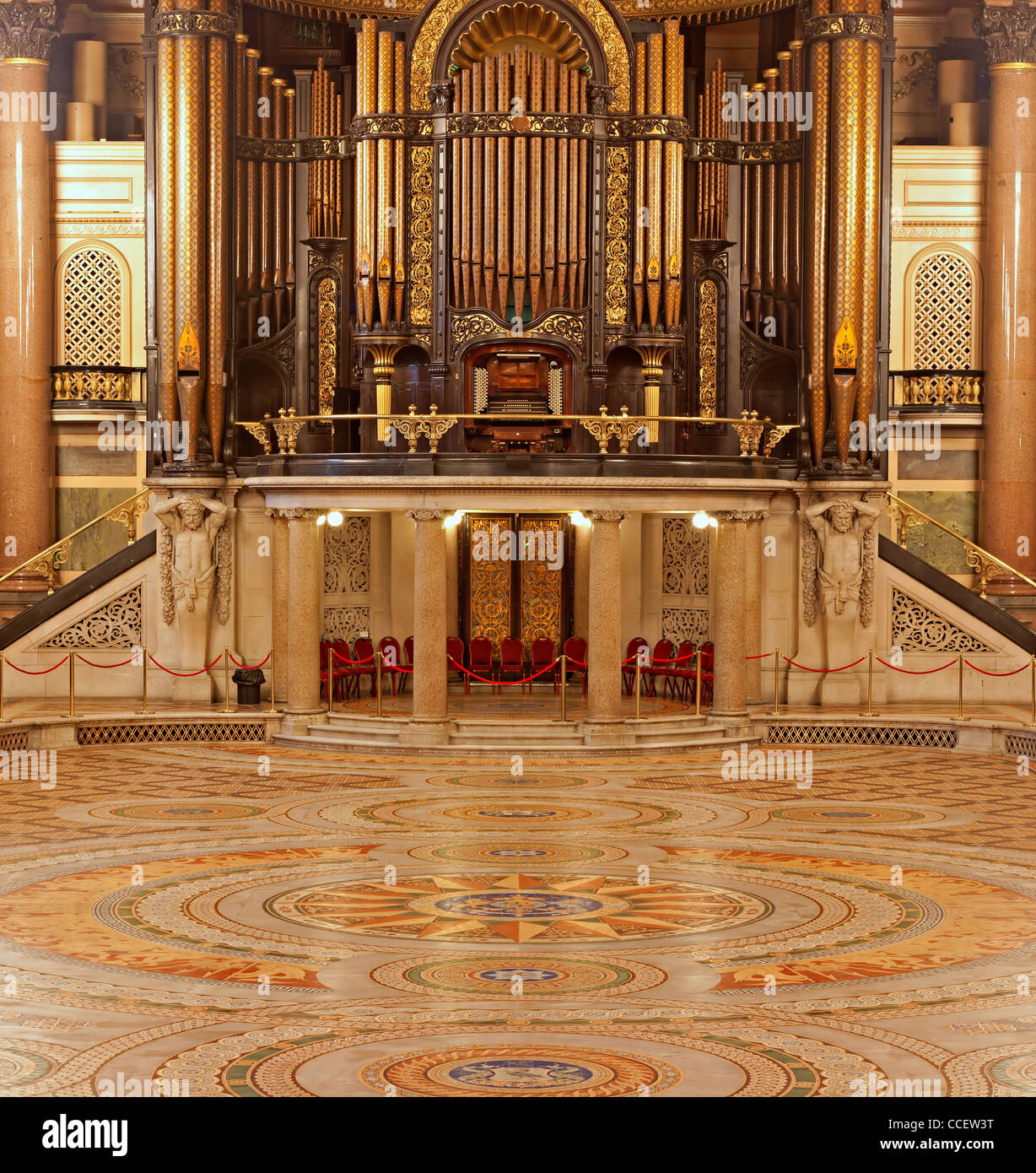 Interior of St Georges Hall, Liverpool, UK, grade 1 listed building ...
