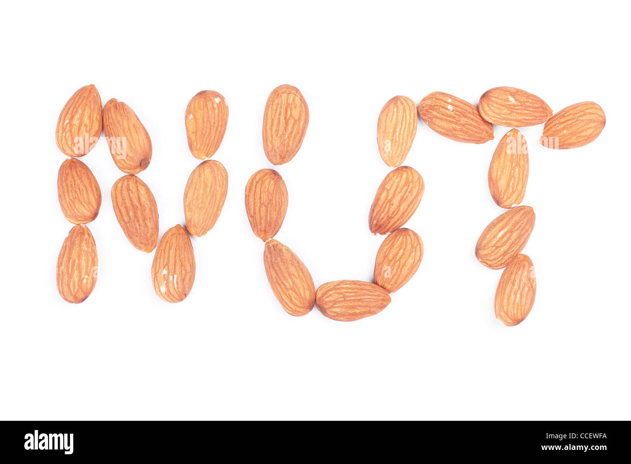 Word nut isolated on white Stock Photo - Alamy