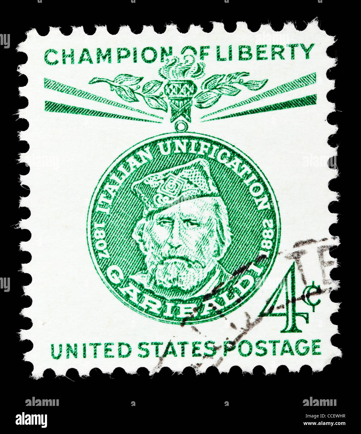 Postage stamp: United States Postage, Champion of Liberty Giuseppe ...