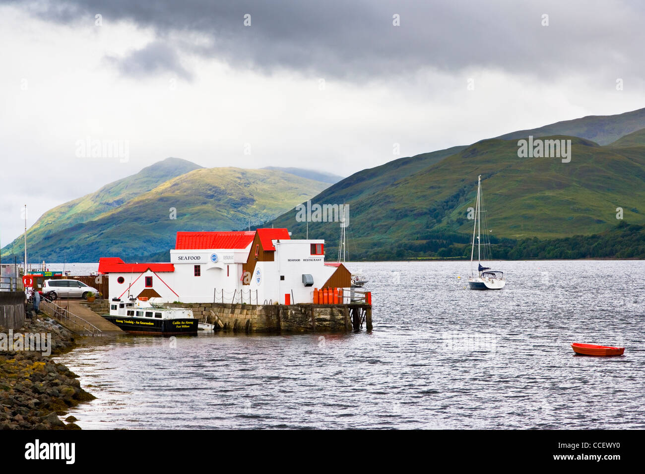 The Crannog Seafood Restaurant on Loch Linnhe at Fort William in ...