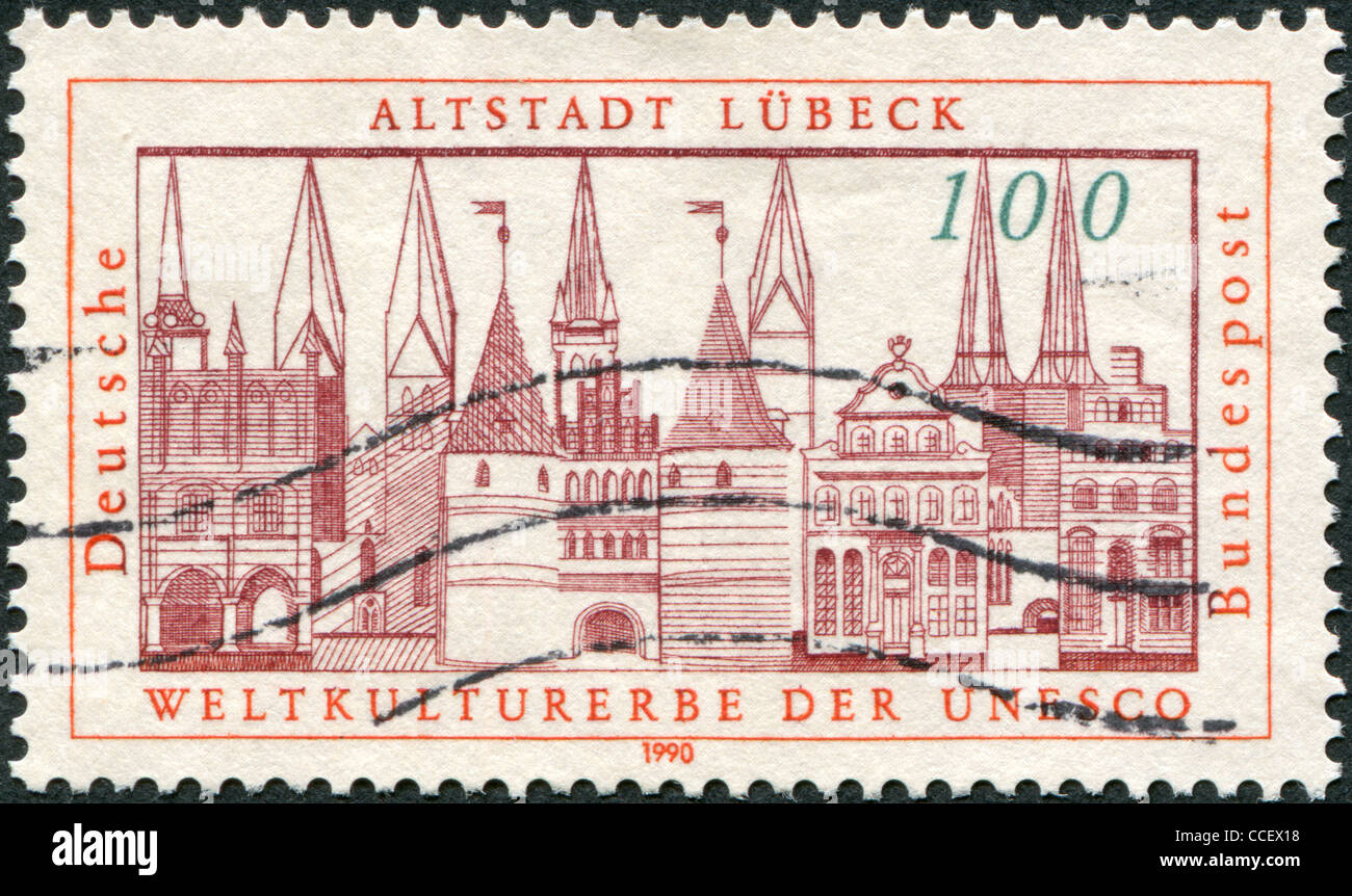 GERMANY - CIRCA 1990: A stamp printed in Germany, is dedicated Addition ...