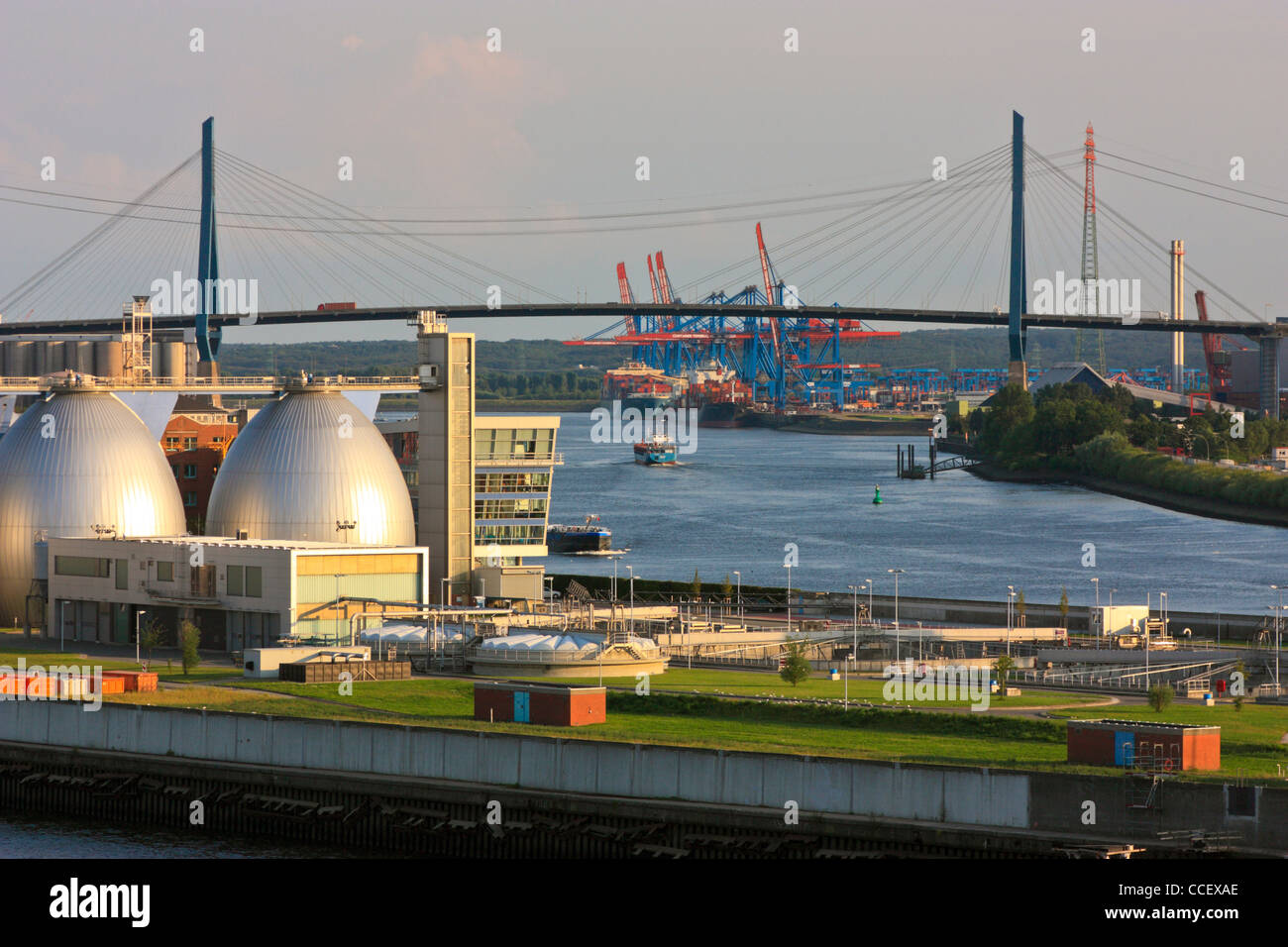 Bridge across Koehlbrand, Hamburg, Germany Stock Photo - Alamy