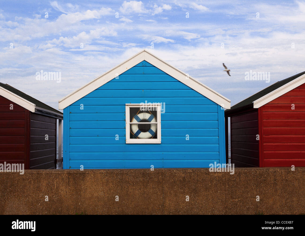 Coloured beach huts Stock Photo - Alamy