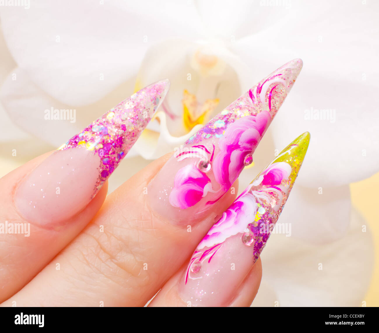 Manicure. Relaxation in spa salon. Woman fingers Stock Photo - Alamy