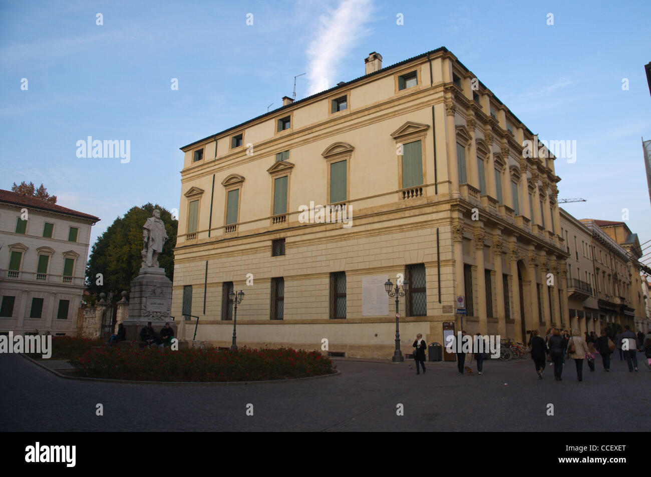 Piazza Castello square central Vicenza the Veneto region northern Italy ...