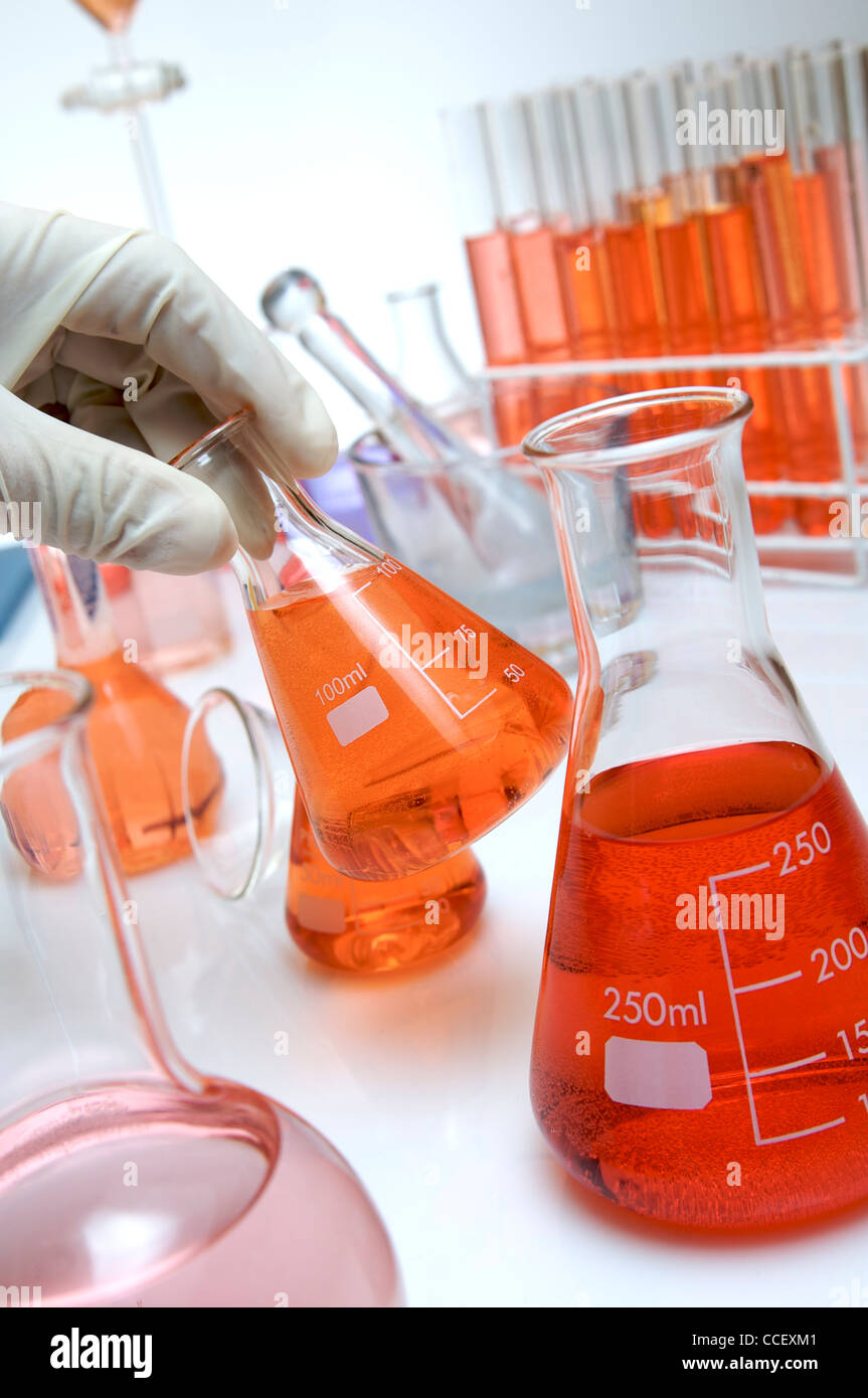 detail of a chemical laboratory Stock Photo - Alamy