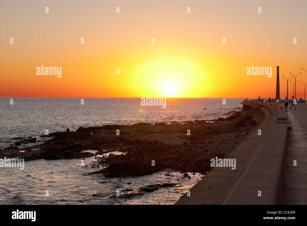 sunset in Montevideo, Uruguay Stock Photo - Alamy