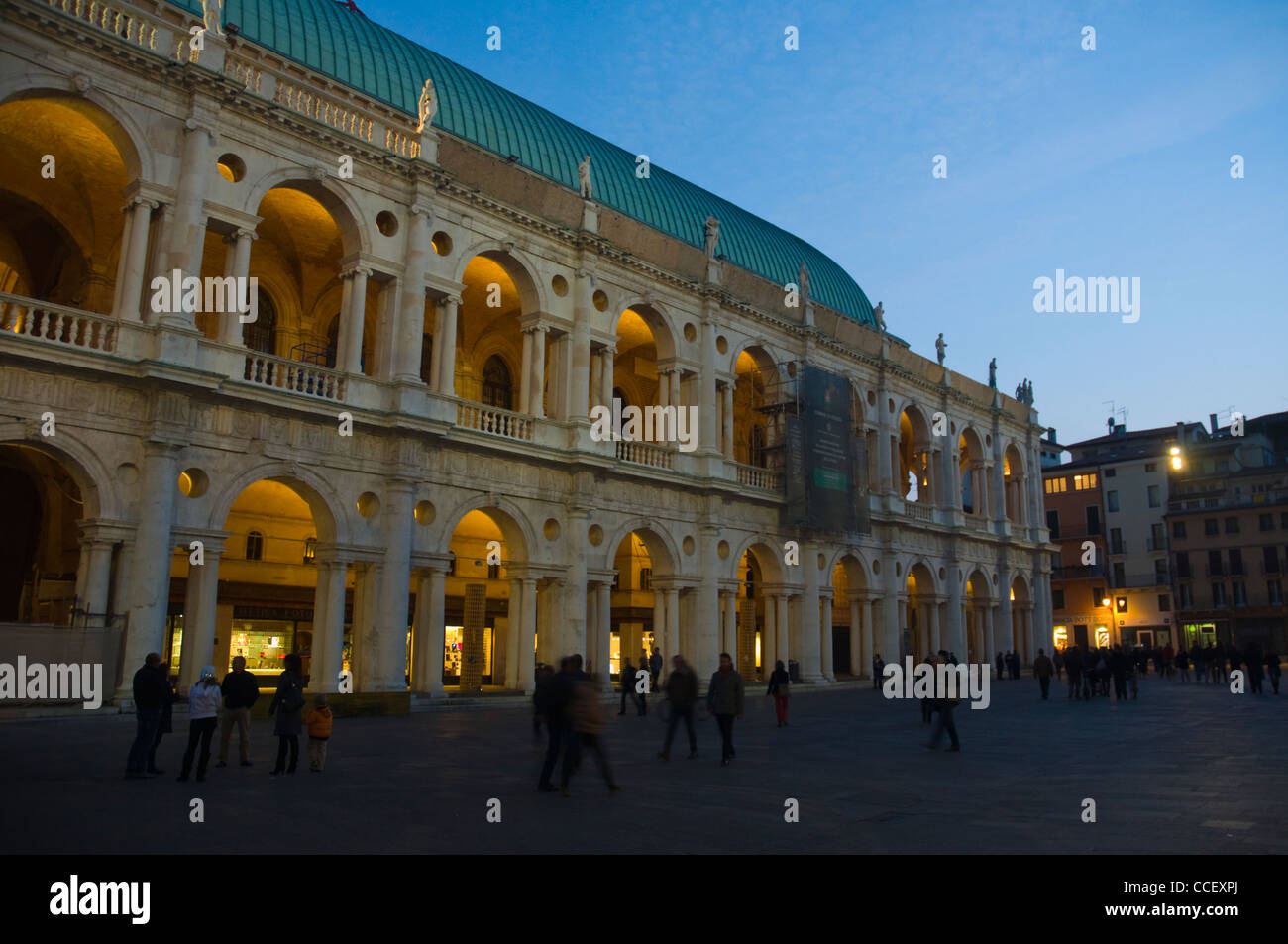 Basilica building by Andrea Palladio at Piazza dei Signori square ...