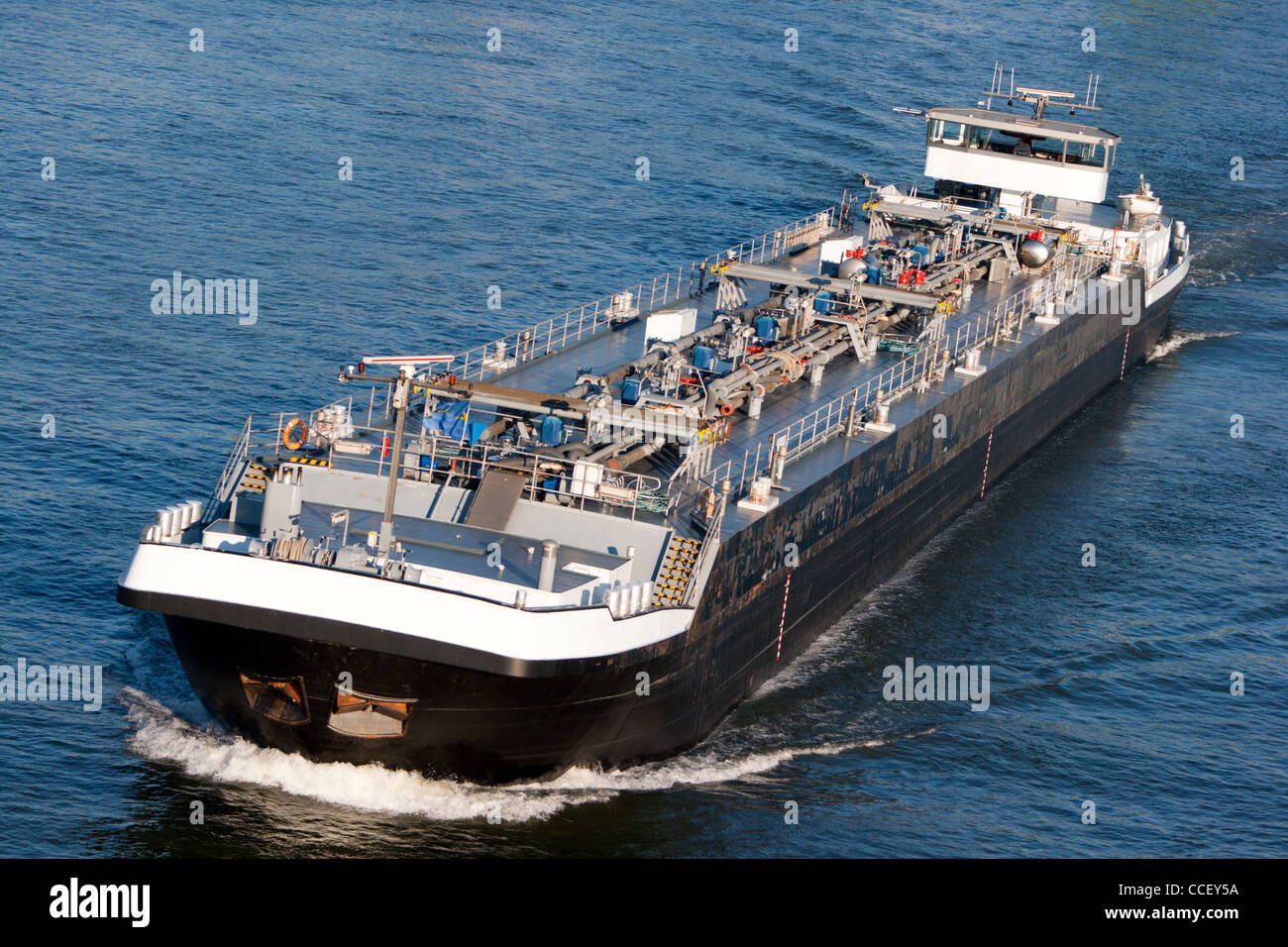 Tanker barge on the German Rhein river Stock Photo - Alamy