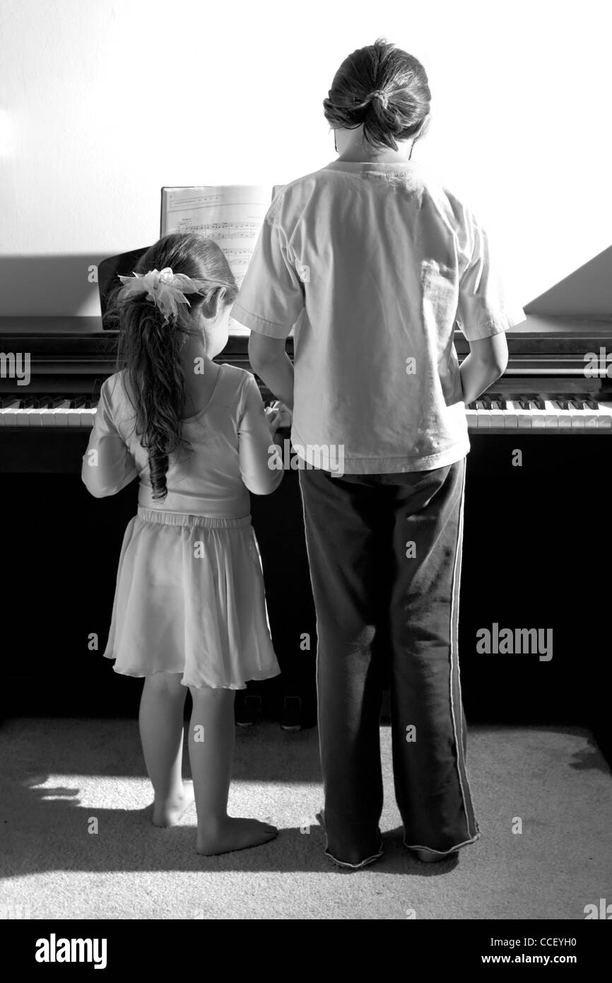 Girl Playing Piano Back View High Resolution Stock Photography and ...