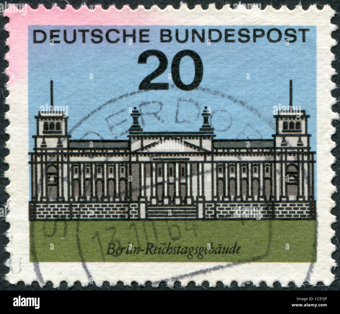 GERMANY - CIRCA 1964: A stamp printed in Germany, shows the Reichstag ...