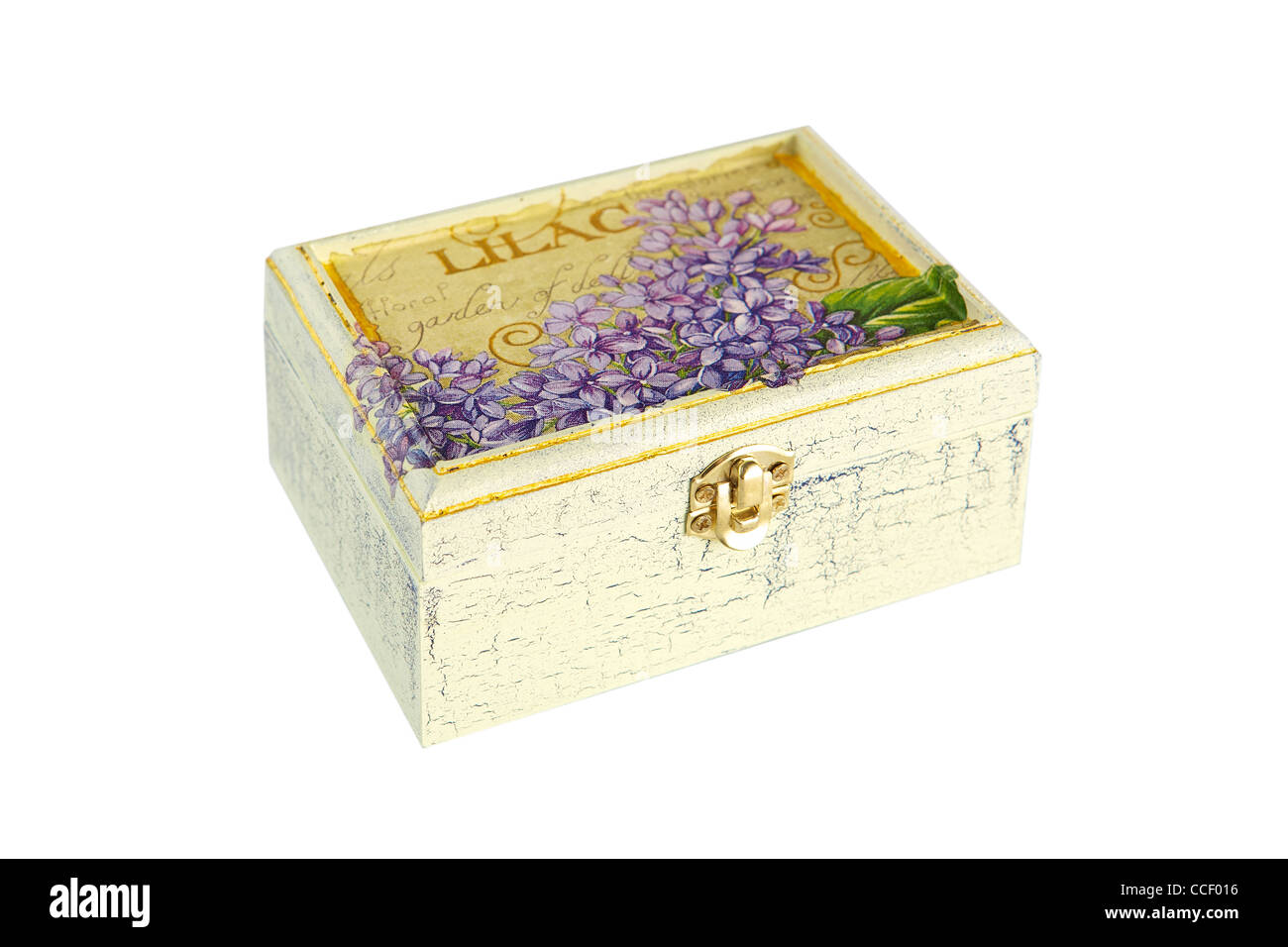Painted and decorated wooden box Stock Photo - Alamy