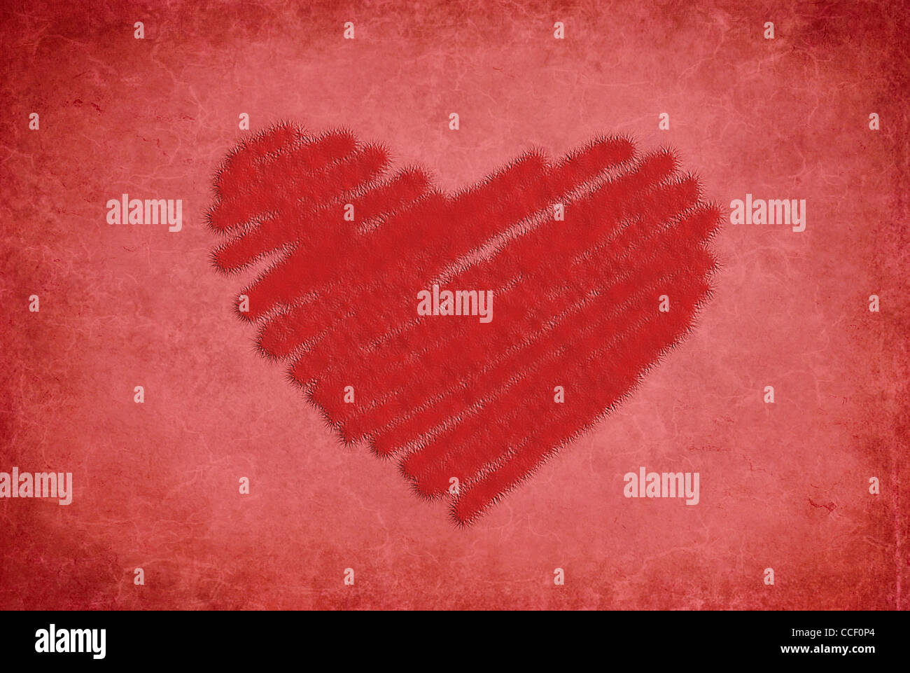 Red spiky heart Stock Photo - Alamy