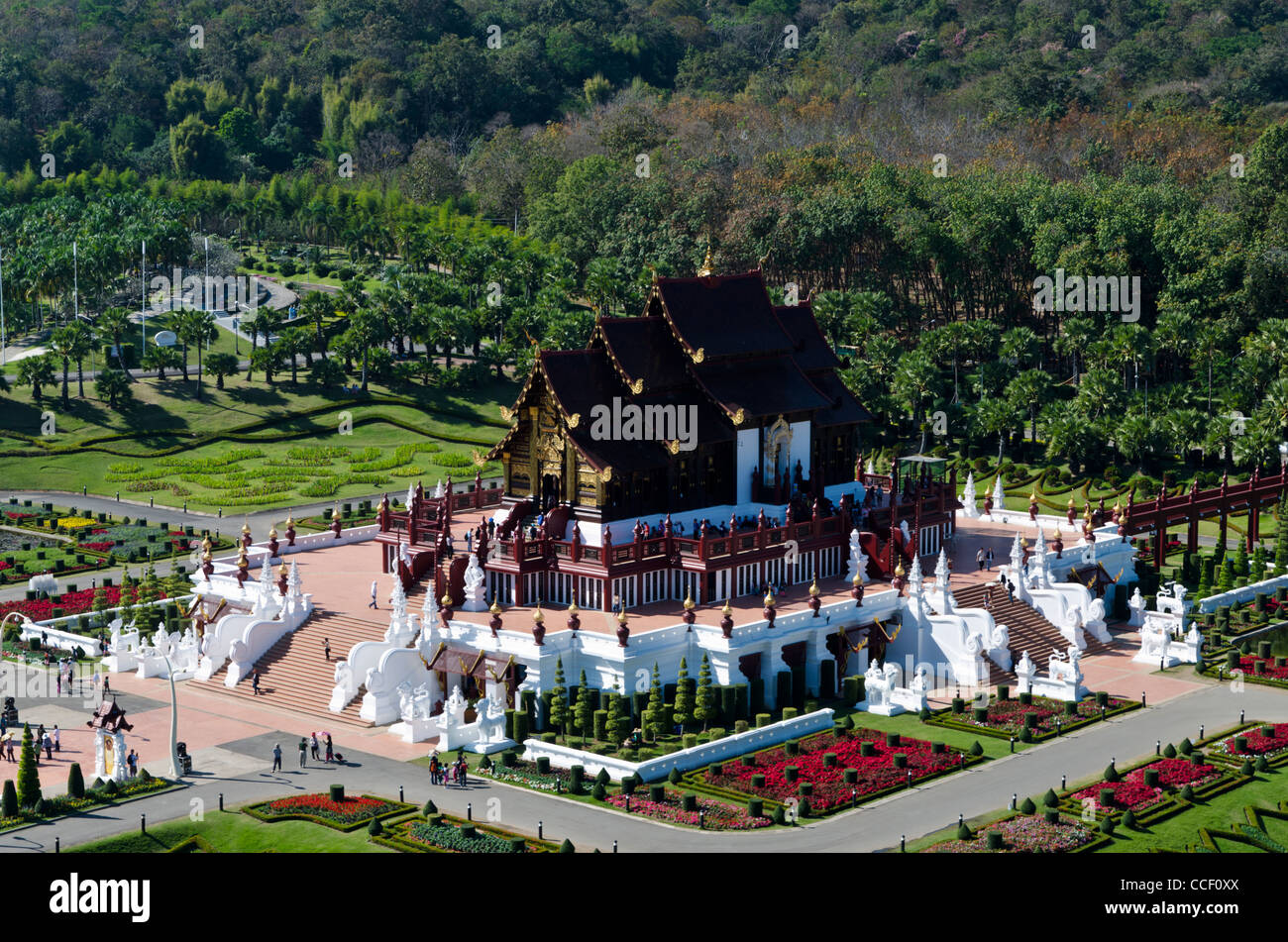 Aerial view of the large Royal Pavilion at the Royal Flora Expo in ...