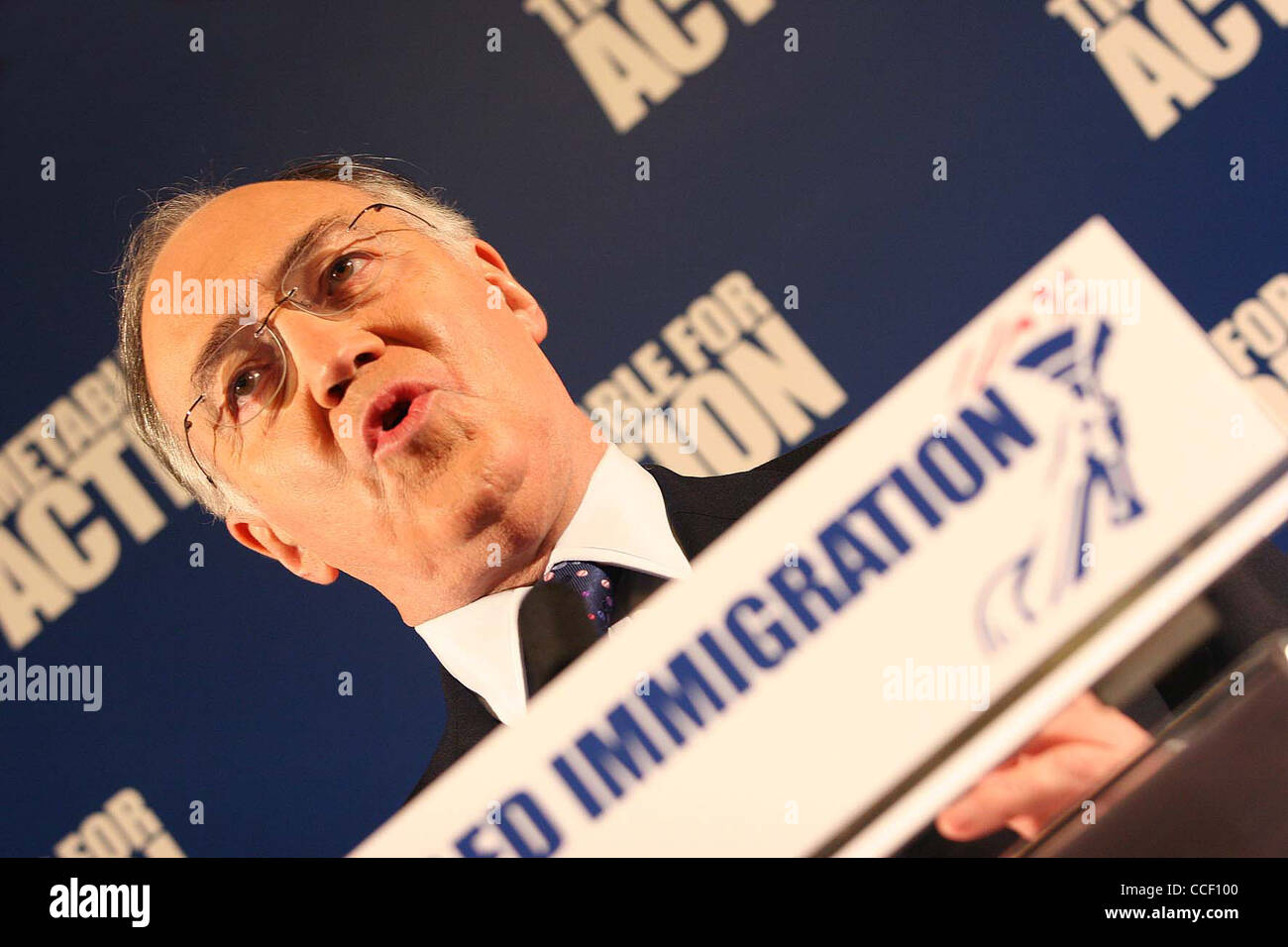 Former Leader of the Conservative party Michael Howard MP speaking in ...