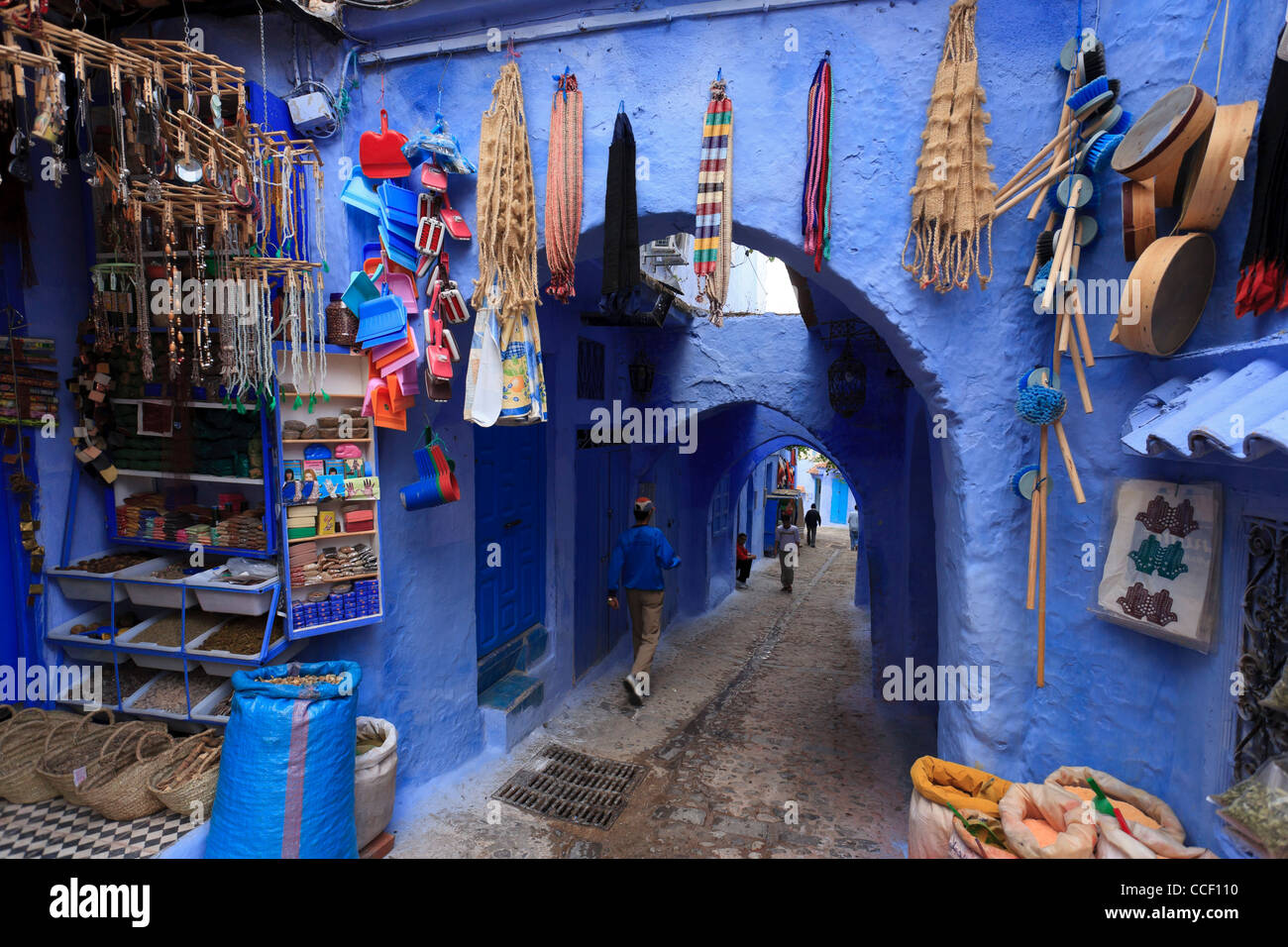 Morocco, Rif Mountains, Chefchaouen, Medina Stock Photo - Alamy