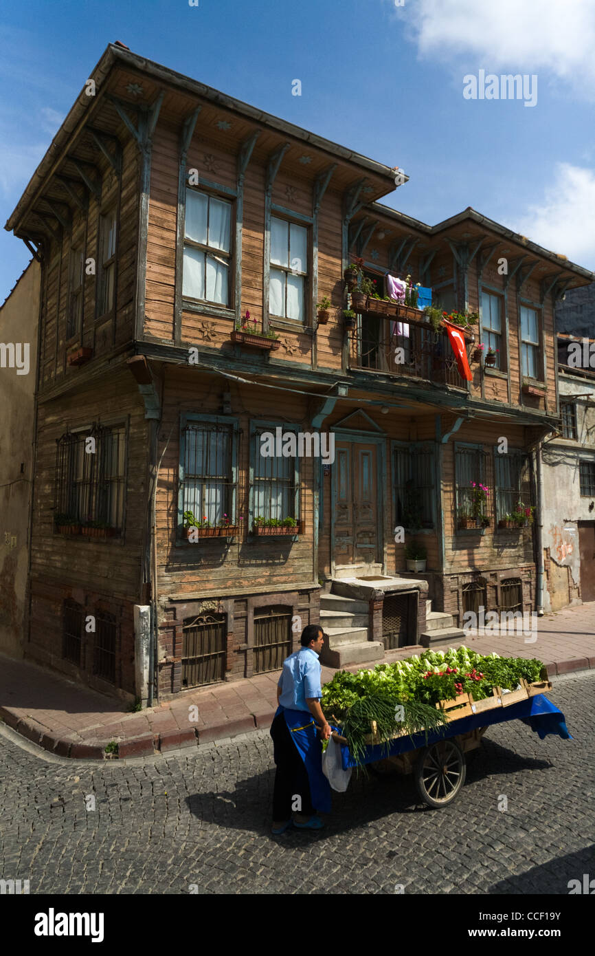 Vegetables being sold on street in old Istanbul Stock Photo - Alamy