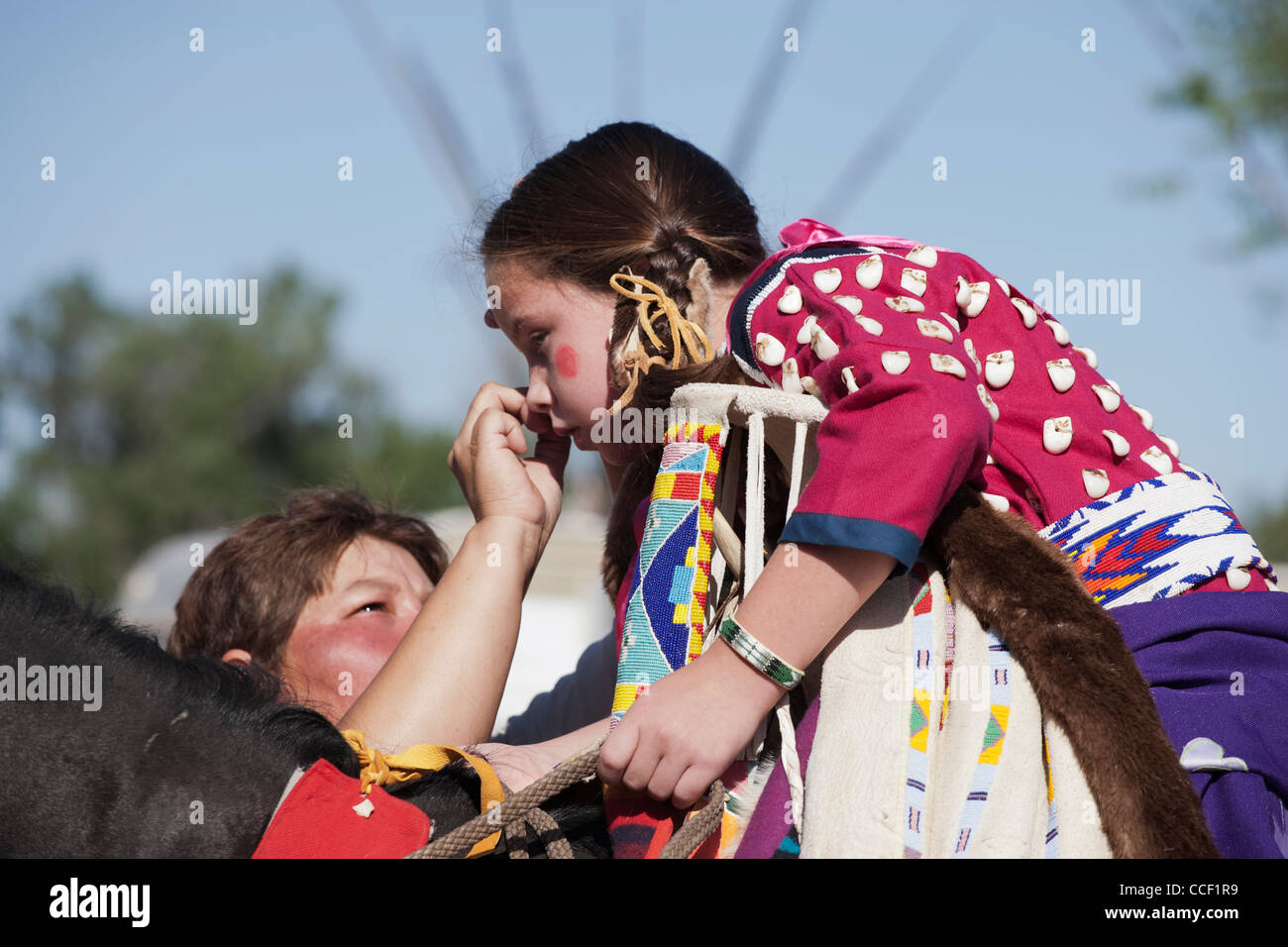 Crow Fair Indian Native American Montana Horse USA Stock Photo - Alamy