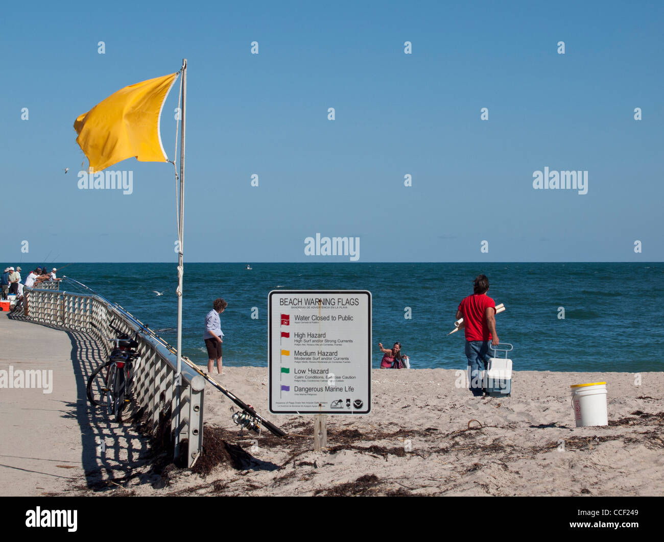 Sebastian Inlet State Park at the Atlantic Ocean on the East Coast of ...