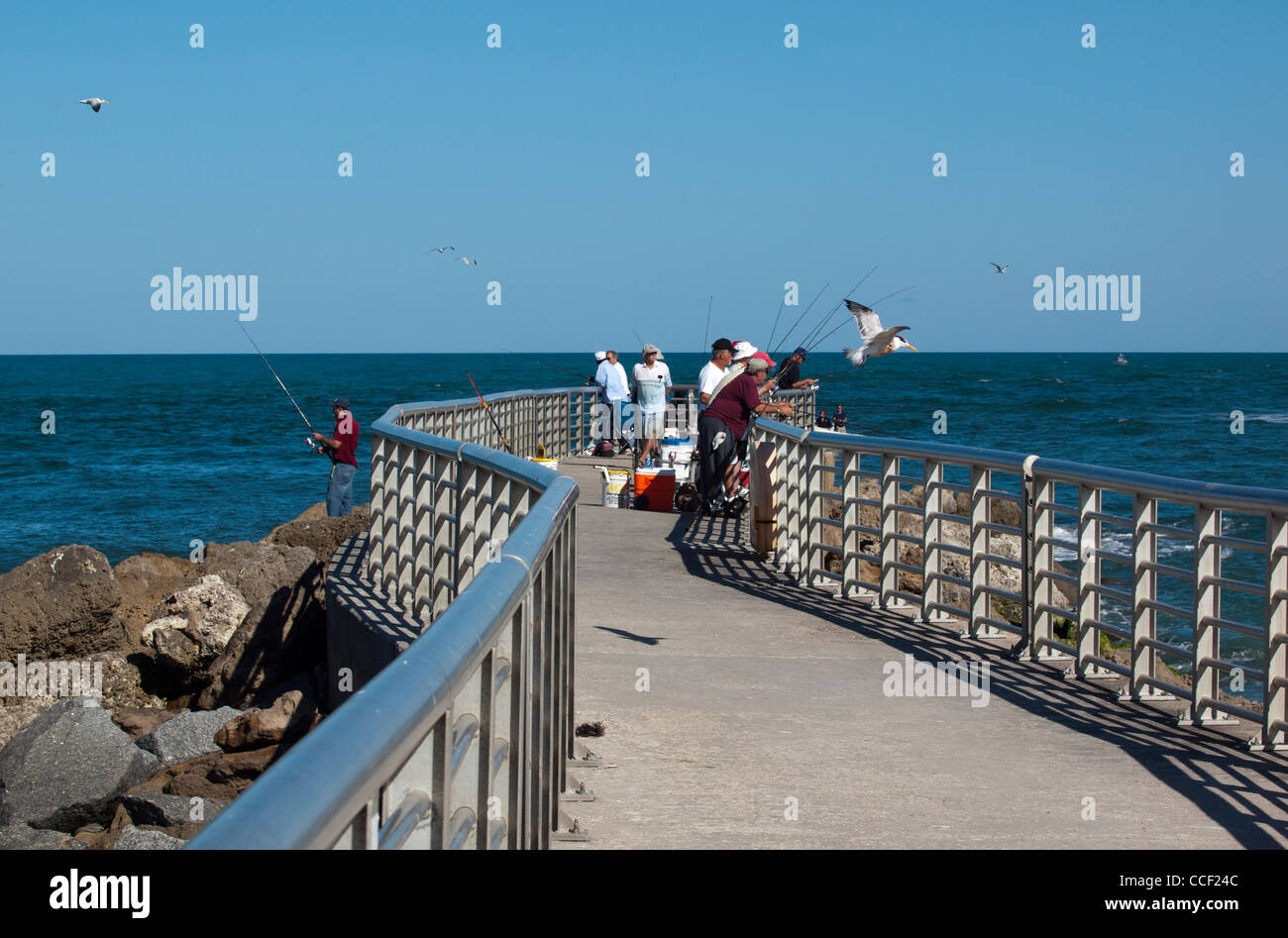 Sebastian Inlet State Park at the Atlantic Ocean on the East Coast of ...