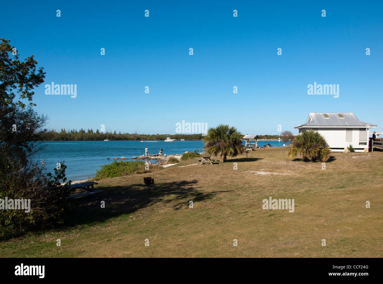 Sebastian Inlet State Park at the Atlantic Ocean on the East Coast of ...