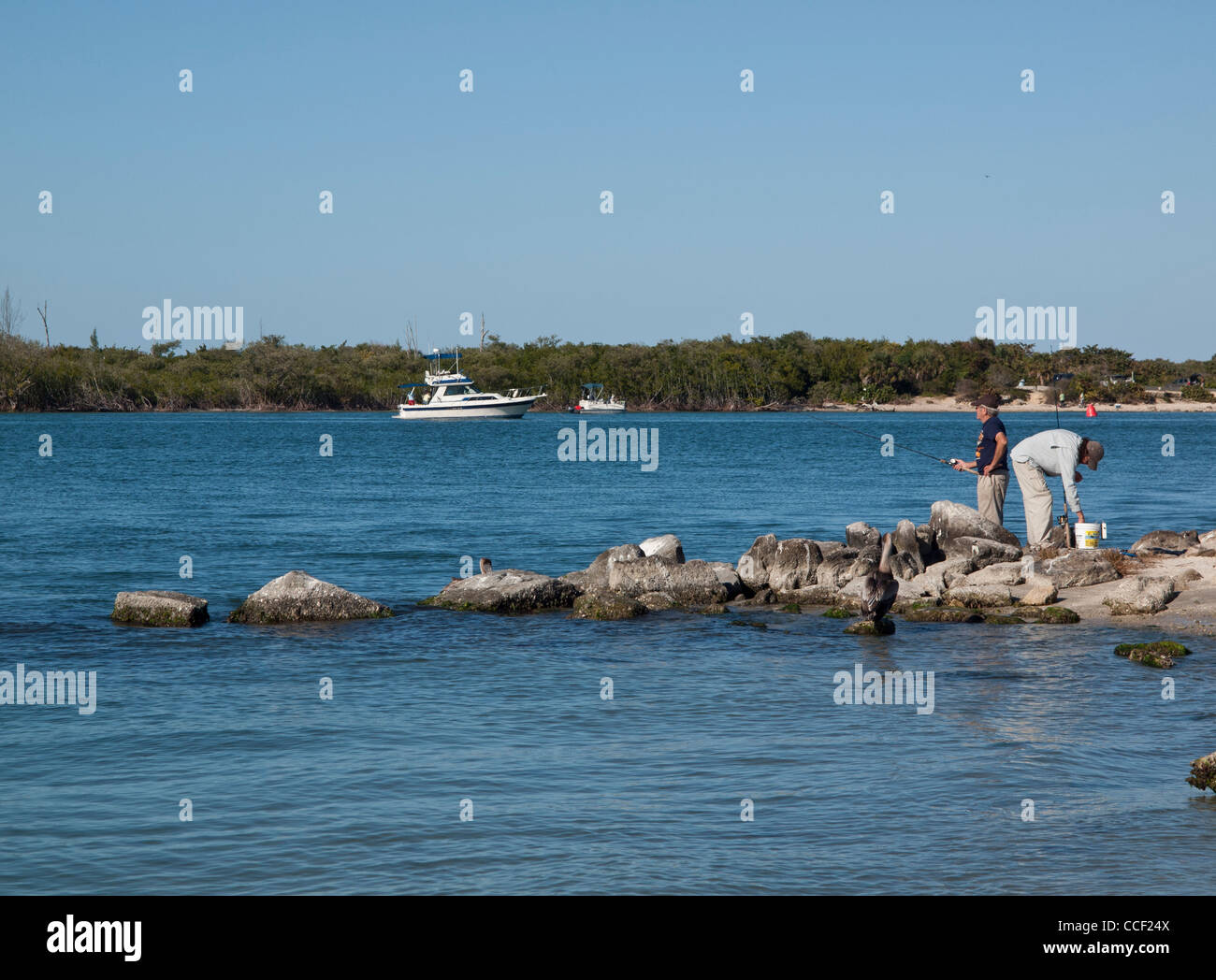 Sebastian Inlet State Park at the Atlantic Ocean on the East Coast of ...